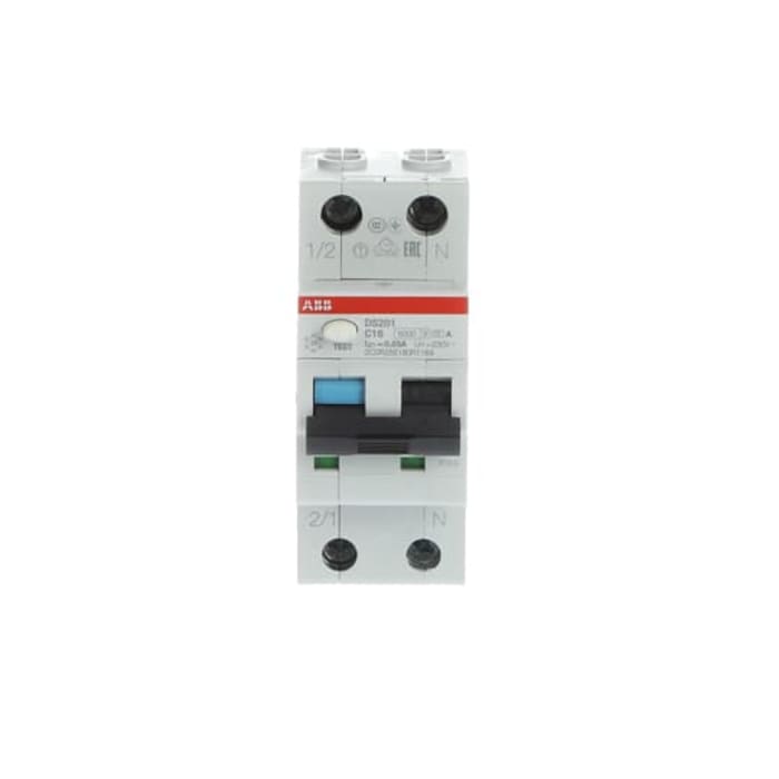 2CSR255180R1164 DS201 C16 A30 ABB | ABB RCBO, 16A Current Rating, 2P Poles, 30mA Trip ...