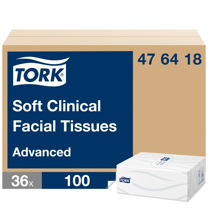476418 Tork | TORK HYGIENE White Facial Tissues, Box of 100 | 202-8530 | RS