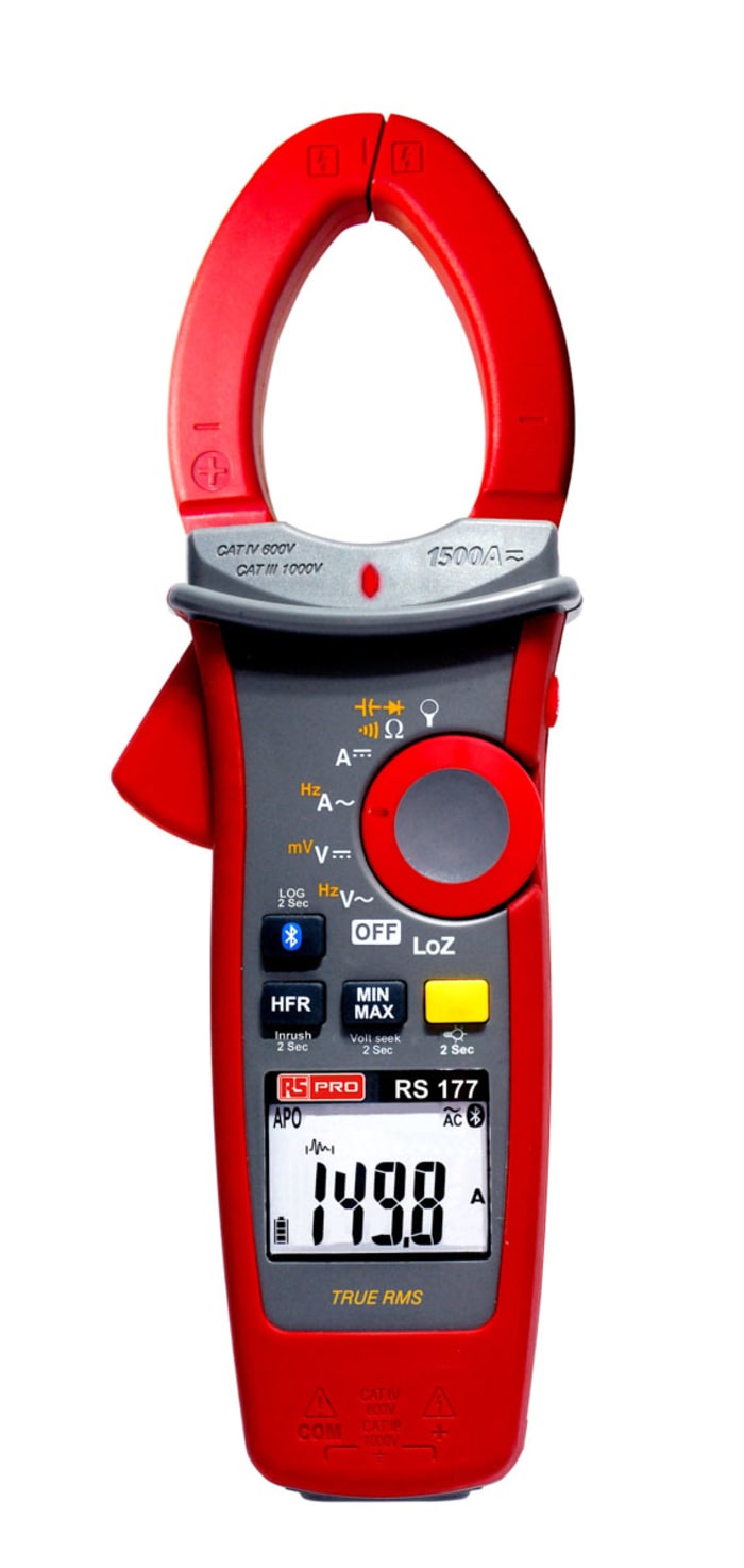 RS PRO | RS PRO 177 Clamp Meter, 1500A dc, Max Current 1500A ac CAT III ...