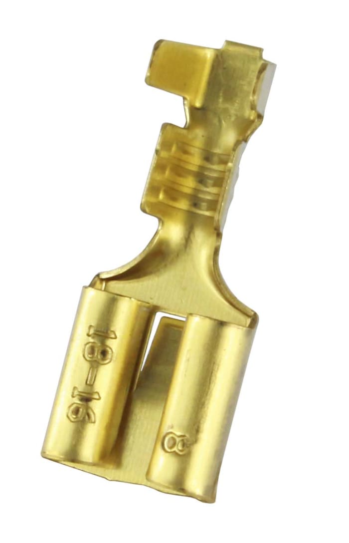 RS PRO | RS PRO Uninsulated Female Spade Connector, Open barrel, 6.35 x ...