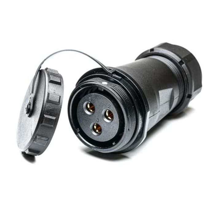 RS PRO | Conector circular RS PRO hembra de 3 vías hembra, montaje ...