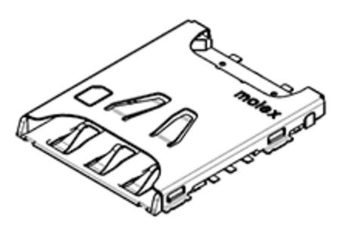 1042240820 Molex | Molex, 104224 6 Way Horizontal Push Pull SIM SIM ...