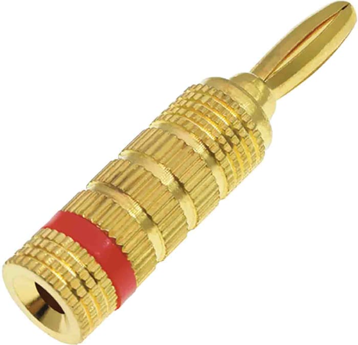 RS PRO | RS PRO Red Male Banana Plug, 4 mm Connector, 24A, 30V, Gold ...