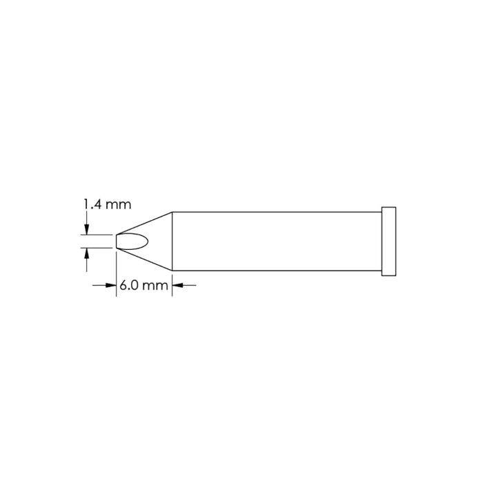 GT6-CH0014P Metcal | Metcal GT6-CH0014P 1.4 x 6 mm Chisel Soldering ...
