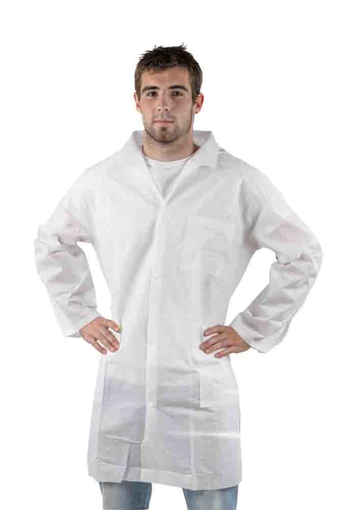 51-830-0134 EUROSTAT | EUROSTAT White Unisex Visitor Coat, M | 210-2171 ...