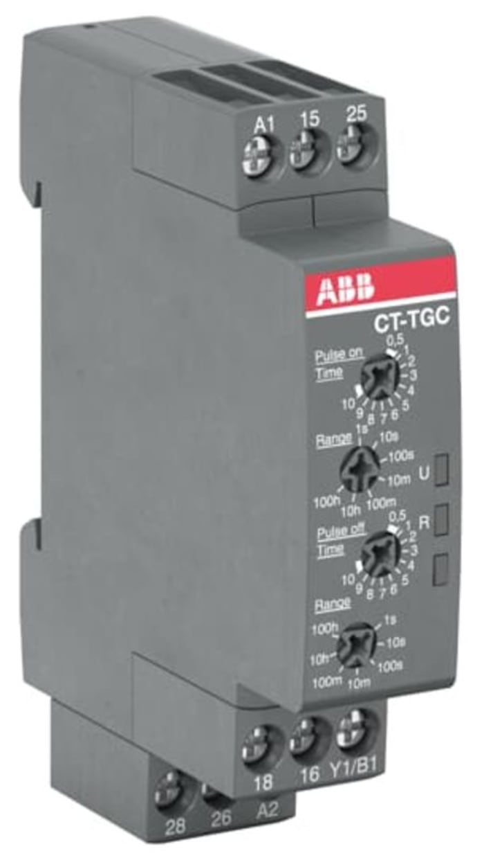 1SVR508160R0100 ABB | ABB CT-C Series DIN Rail, Snap-On Timer Relay, 24 ...