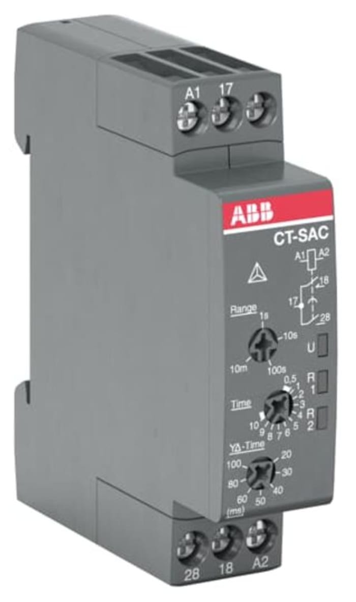 1SVR508210R0100 ABB | ABB CT-C Series DIN Rail, Snap-On Timer Relay, 24 ...