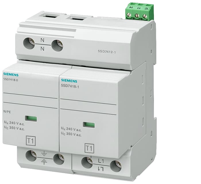 5SD7412-1 Siemens | Siemens 3 Phase Surge Protector, 100kA, DIN Rail ...