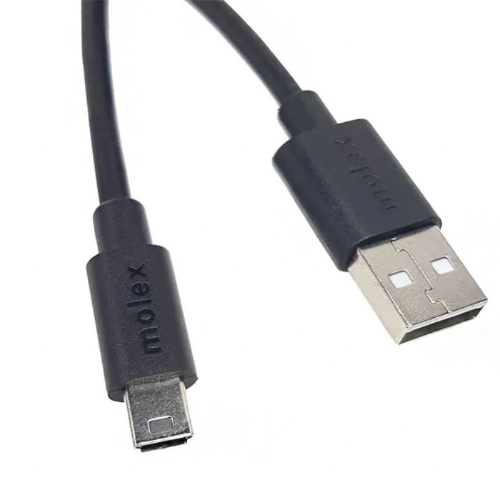 687680404 Molex | Molex USB 2.0 Cable, Male USB A to Male Mini USB B ...