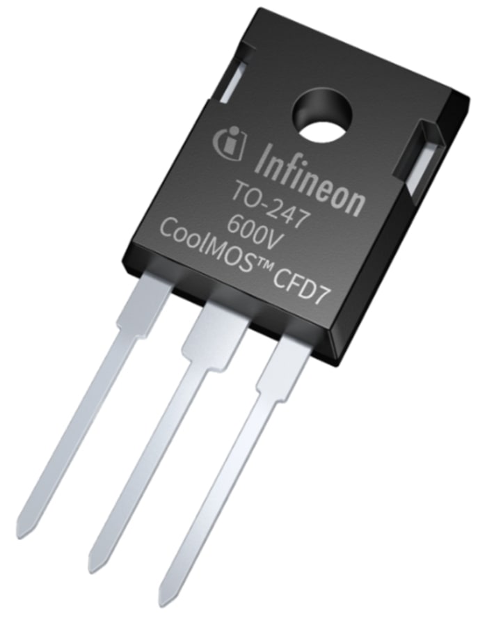 IPW60R125CFD7XKSA1 Infineon | Infineon CoolMOS™ CFD7 N-Channel MOSFET, 18 A, 600 V, 3-Pin TO-247 ...