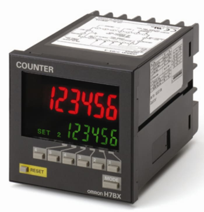 H7BX-AD1 Omron | Omron Counter, 6 Digit 7-Segment Negative Transmissive ...
