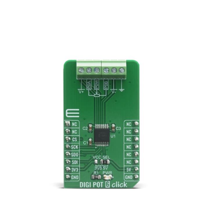 MIKROE-4110-MIK MikroElektronika | MikroElektronika MIKROE-4110, DIGI POT 6 CLICK Adapter Board ...