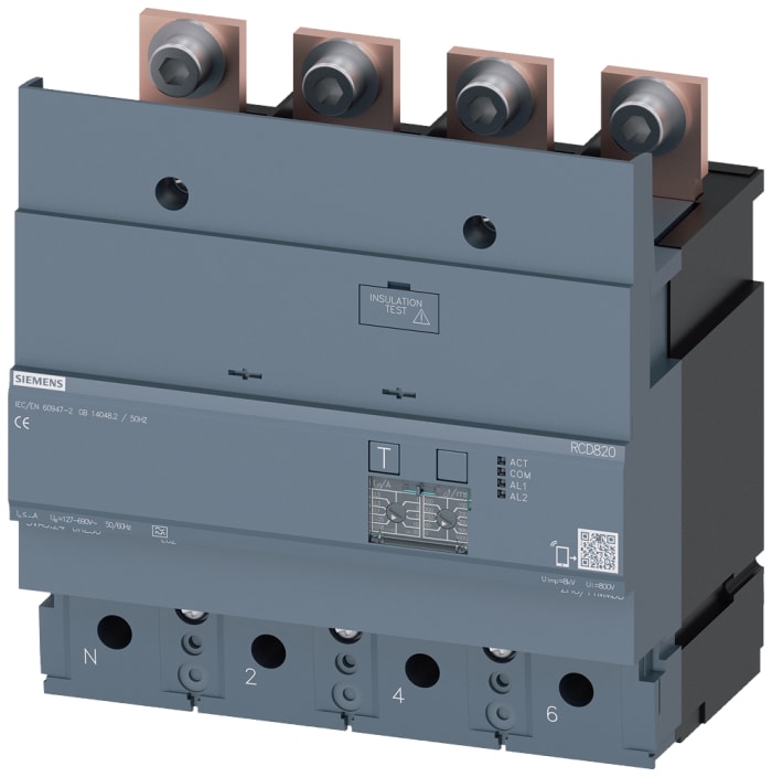 3VA9424-0RL30 Siemens | Interruptor diferencial Siemens, 630A Tipo A, 4 Polos SENTRON | 218-1855 ...