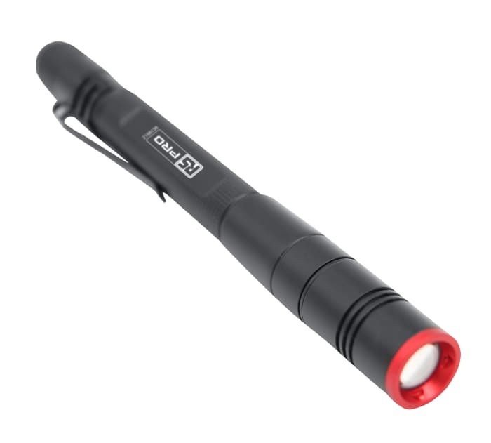 RS PRO | RS PRO LED Pen Torch Black, Red Rechargeable 400 lm, 155 mm ...