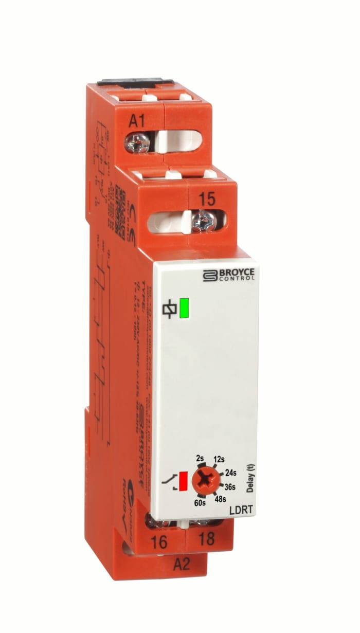 LDRT 230VAC 2-60s/100ms Broyce Control | Broyce Control DIN Rail Mount ...