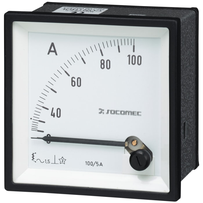 192B1303 Socomec | Socomec 192B Analogue Panel Ammeter 25 A AC, 72 mm x ...