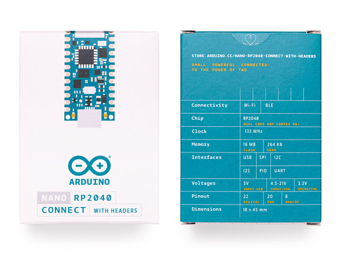 ABX00053 Arduino | Arduino Conexión Arduino Nano RP2040 con conectores macho | 222-1486 | RS ...