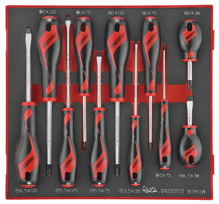 TED911N Teng Tools | Teng Tools Screwdriver Set, 11-Piece | 222-2967 | RS