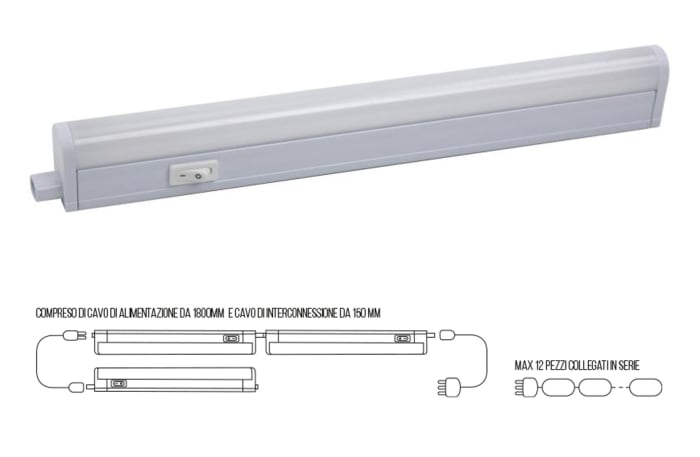 YGS073B SHOT | SHOT 7 W LED Batten Light, 230 V LED Module, 1 Lamp, 516 ...