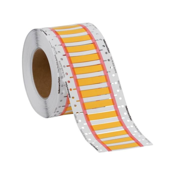 553-71001 HellermannTyton | HellermannTyton TLFX DS Heat Shrink Cable Marker, Yellow, 0.8 → 2 ...