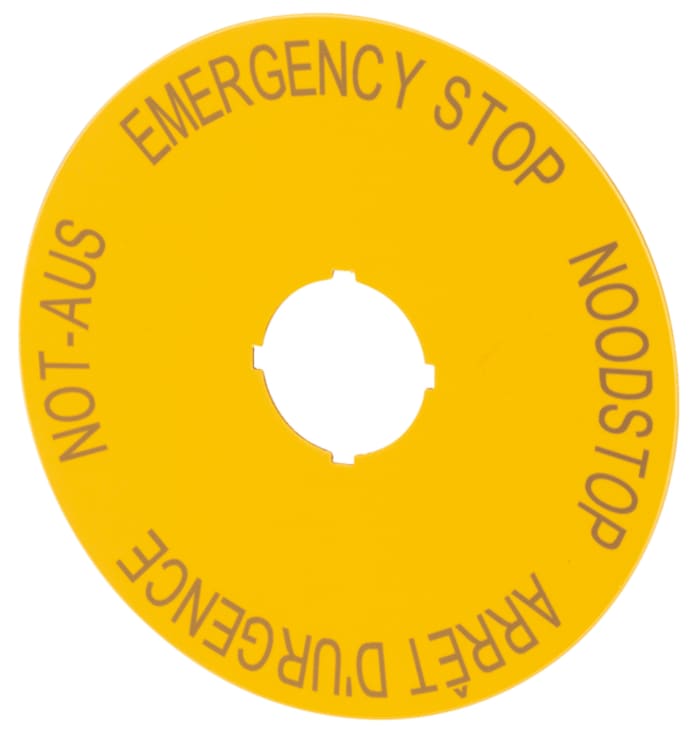 216467 M22-XAK3 Eaton | Eaton Emergency Stop Label for Use with ...