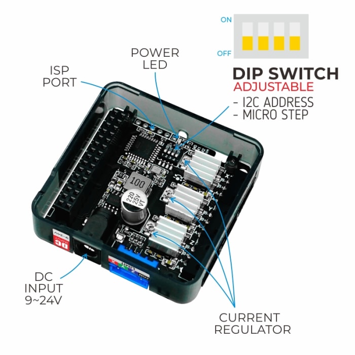 M035 M5Stack | M5Stack GRBL Module 13.2 Stepmotor Driver Motor Driver for ATmega328P-AU ...