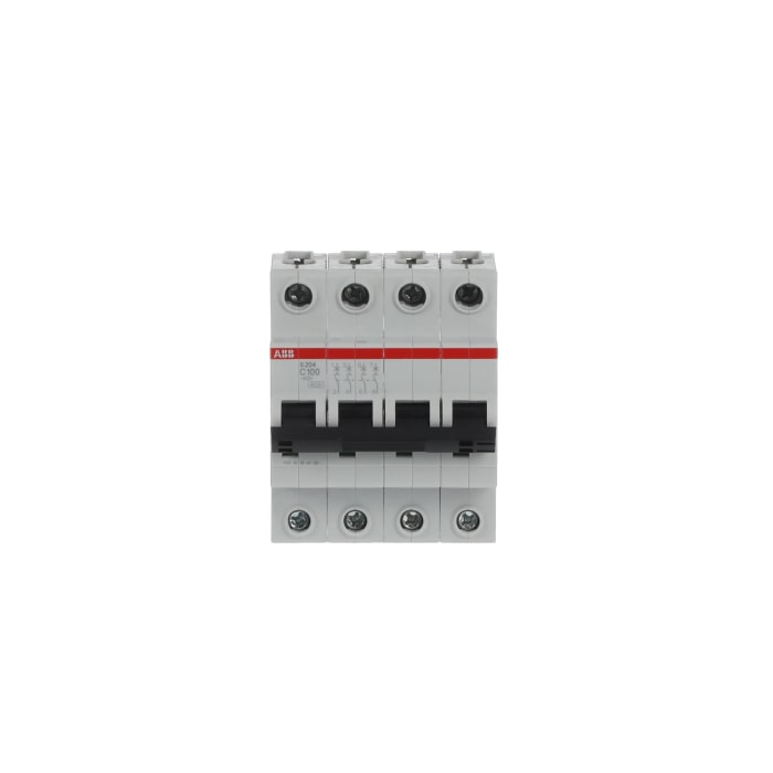 2CDS254001R0824 S204-C100 6kA ABB | Interruptor automático 4P, 100A, Curva Tipo C, Poder de ...