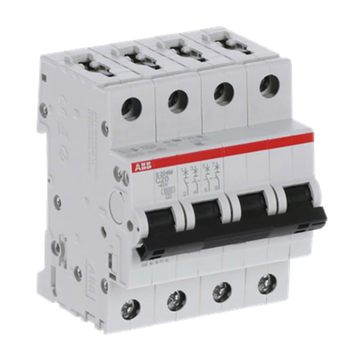2CDS274001R0204 S204M C 20A - 15 KA ABB | Interruptor automático 4P, 20A, Curva Tipo C, Poder de ...