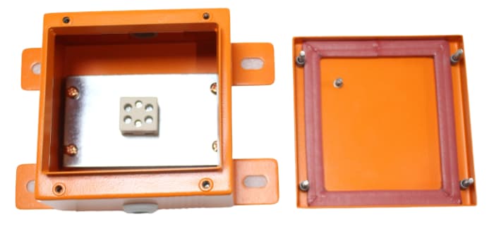 RS PRO | RS PRO Orange Steel Junction Box, IP65, 100 x 100 x 80mm | 232 ...