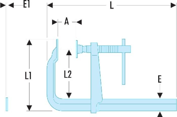 272A.600 Facom | Facom 600mm x 100mm G Clamp | 235-9317 | RS