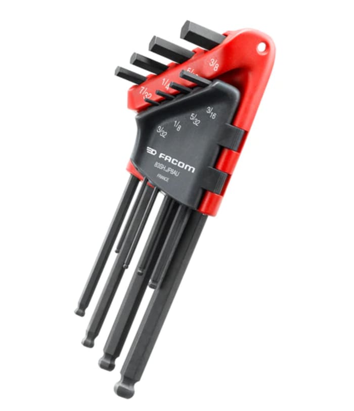 83SH.JP8AU Facom | Facom 8 piece L Shape Imperial Hex Key Set, 3/32 - 1 ...