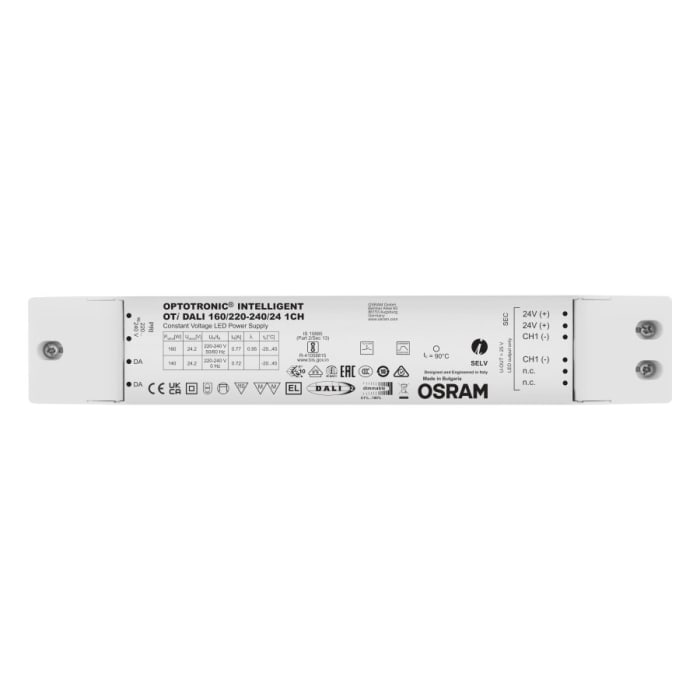 OTI-DALI-160/220-240/24-1CH Osram | Osram LED Driver, 24V Output, 160W Output, Constant Voltage ...
