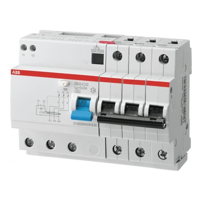 2CSR273101R1254 ABB | Interruptor automático y diferencial 3P, 25A ...
