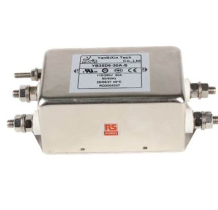 RS PRO | RS PRO 30A 115/250 V ac 50/60Hz, Chassis Mount EMC Filter ...