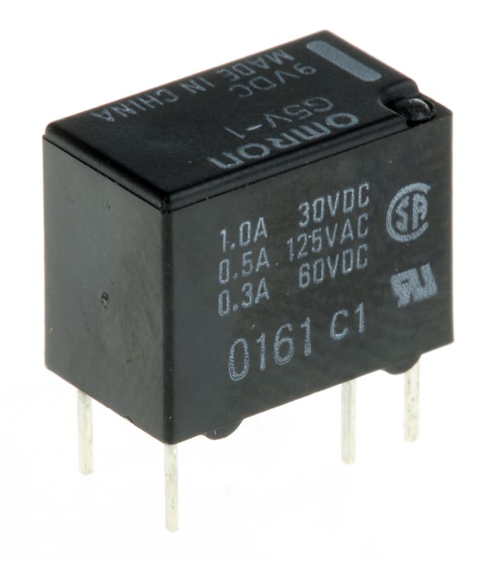 G5V-1 DC9 Omron | Omron PCB Mount Relay, 9V dc Coil, 1A Switching ...