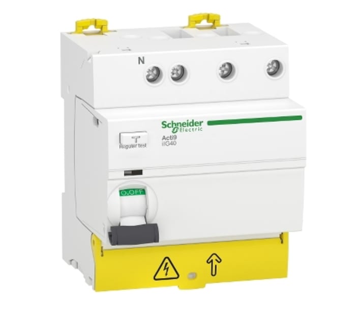 A9R67725 Schneider Electric | Schneider Electric Acti9 iIG40 RCCB, 25A, 3+N Pole, 30mA, Type AC ...