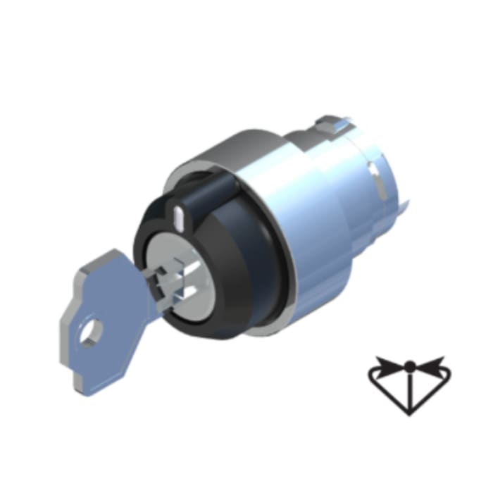 RS PRO | RS PRO 3-position Key Switch Head, Spring Return from Left and ...