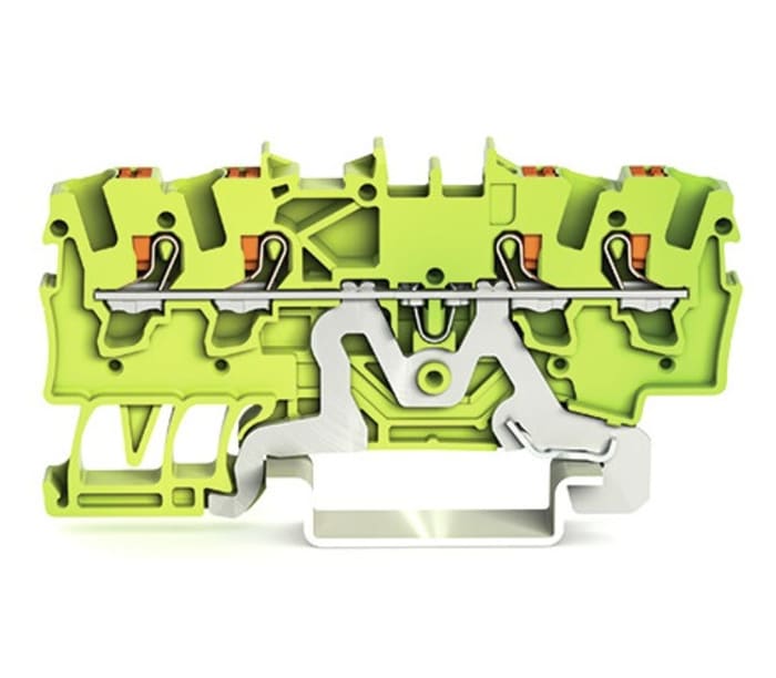 2201-1407 WAGO | WAGO 2201-1407 Earth Terminal Block Yellow, Green, 1.5 ...