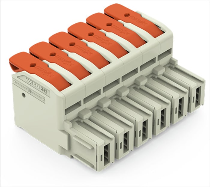 832-1106 WAGO | WAGO, 10.16mm Pitch, 6 Way, Pluggable Terminal Block ...