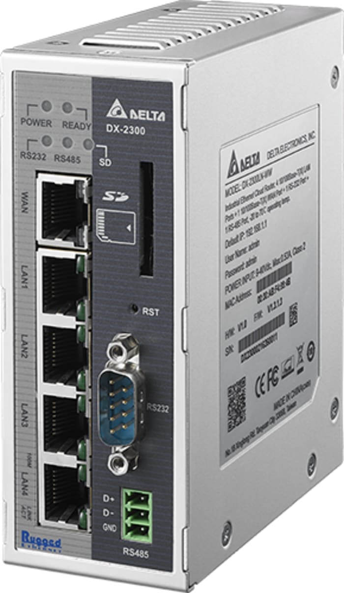 DX-2300LN-WW Delta Electronics | Delta Electronics, 5 Ports | 241-1647 | RS