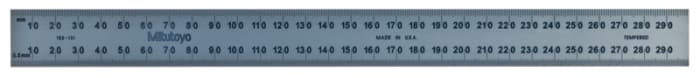 182-131 Mitutoyo | Mitutoyo 300mm Steel Metric Ruler, With UKAS ...