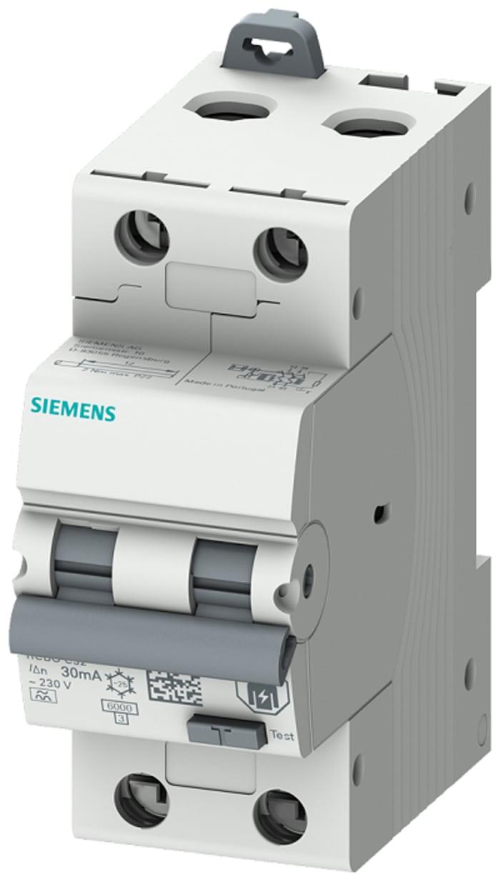 5SU1326-7FP06 Siemens | Siemens RCBO, 6A Current Rating, 2P Poles, 30mA ...