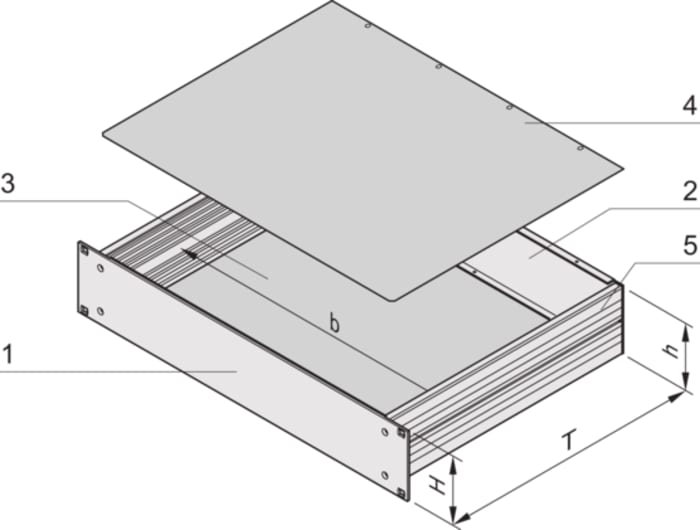 20860-603 nVent SCHROFF | nVent SCHROFF 1U Aluminium Rack Mount Chassis ...