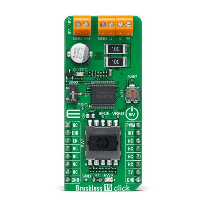 MIKROE-4885 MikroElektronika | Placa complementaria Motor BLDC MikroElektronika Brushless 15 ...