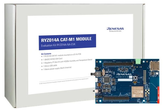 RYZ014A-GB-EVK Renesas Electronics | Kit de evaluación Dual LTE (Cat M1 and NB-IoT) IoT Renesas ...