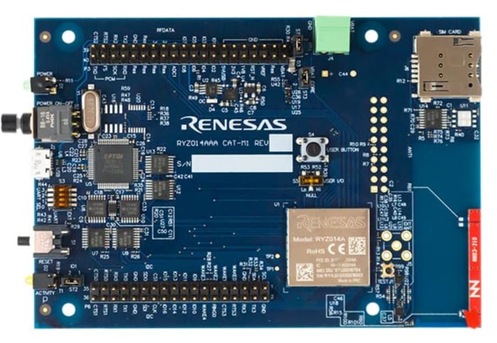RYZ014A-GB-EVK Renesas Electronics | Kit de evaluación Dual LTE (Cat M1 and NB-IoT) IoT Renesas ...