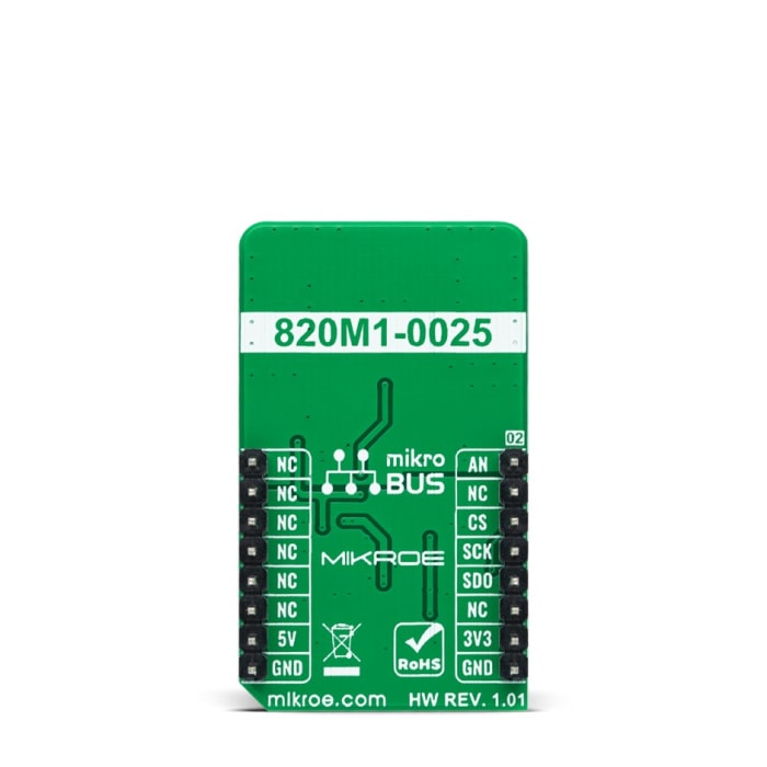MIKROE-4559 MikroElektronika | MikroElektronika Piezo Accel Click Accelerometer Add On Board for ...