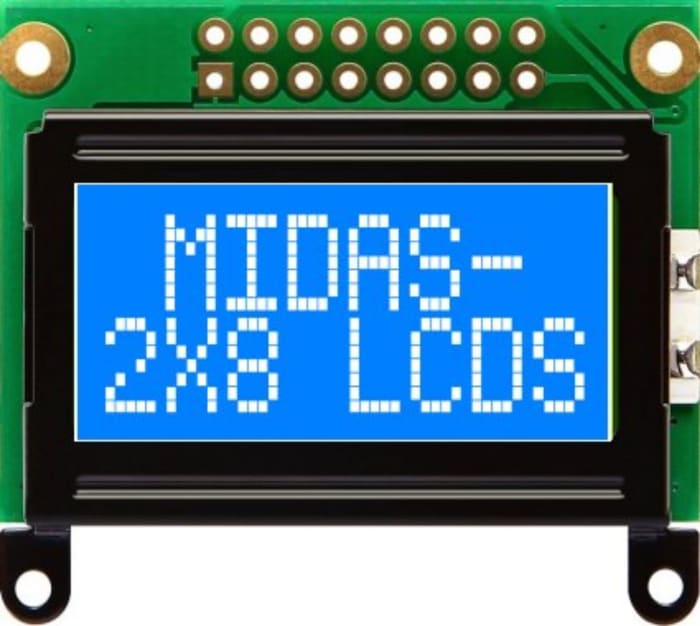 MC20805B6W-BNMLW-V2 Midas | Midas MC20805B6W-BNMLW-V2 Alphanumeric LCD Alphanumeric Display, 2 ...