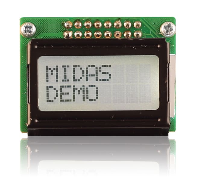 MC20805B6W-FPTLW-V2 Midas | Midas MC20805B6W-FPTLW-V2 Alphanumeric LCD ...