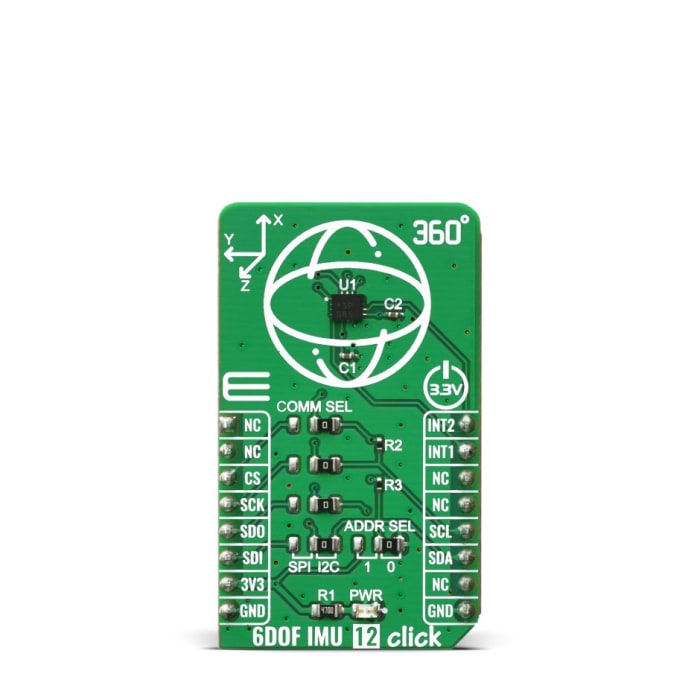 MIKROE-4073 MikroElektronika | MikroElektronika 6DOF IMU 6 Click Inertial Measurement Unit (IMU ...